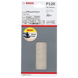 Bosch - Netzstruktur-Schleifblätter m 480 93x186 mm, Körnung: K120 Körnung, Packungsinhalt: 10 Stück