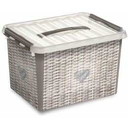 Sunware - Aufbewahrungsbox Q-Line 22 l mit Deckel Kunststoffbox Stapelbox Lagerbox