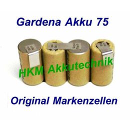 Accu 75 Akku 4,8V 1,5 Ah NiCd Markenzellen für Original Lader - Gardena