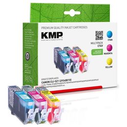 KMP 1 Tinten-Multipack C74V ERSETZT Canon CLI-521 C/M/Y Tintenpatrone (3 Farben)