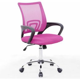 SVITA - cydney Schreibtischstuhl Kinder Jugendliche Drehstuhl Stoff Stuhl Bürostuhl Pink