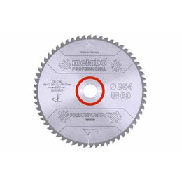 Sägeblatt precision cut wood - professional, 254x2,4/1,8x30, Z60 wz 5° neg. - Metabo