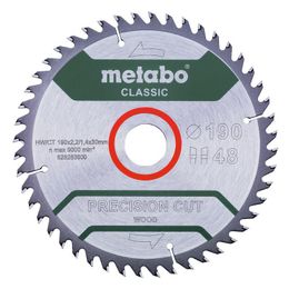 Sägeblatt 'precision cut wood - classic', 190x2,2/1,4x30 Z48 wz 15° (628283000) - Metabo