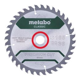 Metabo Sägeblatt "precision cut wood - classic", 165x2,2/1,4x20 Z36 WZ 15° /B