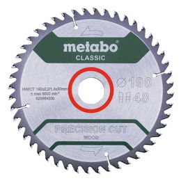 Metabo - Sägeblatt 'precision cut wood - classic', 190x2,2/1,4x30 Z48 wz 15° /b
