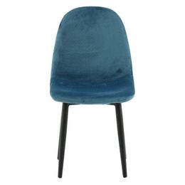 ebuy24 Polar Esszimmerstuhl für Kinder Velour blau.