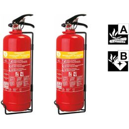 Smartwares® 2er-Set Schaumlöscher, 2 Liter, Feuerklassen A, B, Brandbekämpfung
