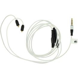 vhbw - Audio aux Kabel kompatibel mit Shure SE215, SE315, SE425, SE535, SE846 Kopfhörer - Audiokabel 3,5 mm Klinkenstecker, 120 cm, Silber
