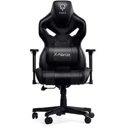X-Fighter Gaming Stuhl Computerstuhl ergonomischer Bürostuhl Gamer Chair Schreibtischstuhl: Schwarz - Diablo