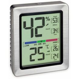 TFA - Digitales Thermo-Hygrometer Exacto, 30.5047.54, silber