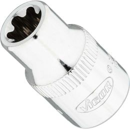 Vigor T-Plus Steckschlüsseleinsatz ∙ V7920-EP10 ∙ 3/8 Zoll (10 mm) Vierkant hohl ∙ Außen TORX® Plus Profil ∙ SW E10+