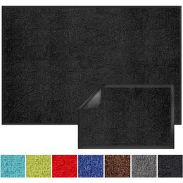 Karat - Schmutzfangmatte Monochrom Schwarz 40 x 60 cm - Schwarz