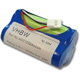 vhbw - Akku kompatibel mit Logitech Z515, S315, S315i, S715, S715i, S715i (984-000135) Lautsprecher Boxen Speaker (2000mAh, 3,6V, NiMH)