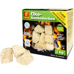 Anzünder Ecken Grillanzünder Feuerbällchen Holzanzünder Öko-Zündholz Anzündecken Zündhölzer Anzündhilfe 1Kg - Flash