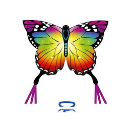 HQ Flug-Drache Kinderdrachen Einleiner Drachen HQ Butterfly Kite Rainbow ab 5 Jahren