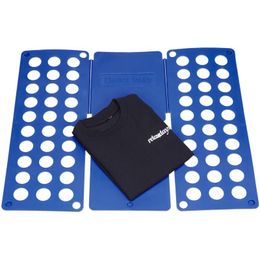 Faltbrett 2. Generation, Wäschefalter xxl, T-Shirt Falthilfe, Wäschefaltbrett für Erwachsene, 60x70cm, blau - Relaxdays