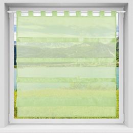 Bestlivings grüne Bistrogardine Transparent mit Schlaufen in 100x110 cm ( BxL ), in vielen Varianten erhältlich - Grün