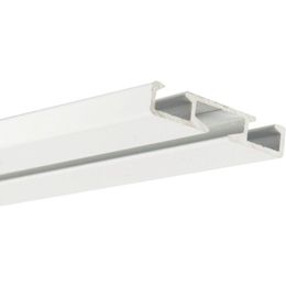 Bestlivings Vorhangschiene Aluminium - weiß 1/2-Lauf 120 cm - Weiß