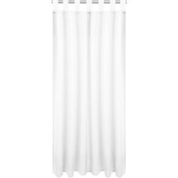 Bestlivings Blickdichte Weiße Gardine mit Schlaufen in 140x245 cm ( BxL ), in vielen Größen und Farben - Weiß