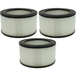 vhbw - Filterset 3x Staubsaugerfilter kompatibel mit Vigor 1200W, 600W, 800W, 99400-45/3, aspir-el inox lt 15 Aschesauger - hepa Filter Allergiefilter