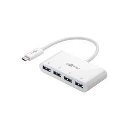 goobay USB-Verteiler USB-C Multiport Adapter 4-fach USB 3.0 Buchsen (Schneller Datentransfer und Laden