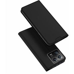 MARKENLOS Buch Tasche kompatibel mit Xiaomi 13 Pro Hülle Etui Brieftasche Schutzhülle mit Standfunktion, Kartenfach Schwarz