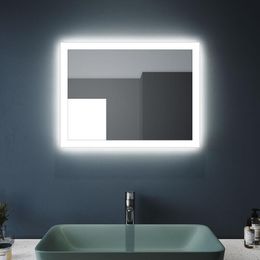 Badspiegel 50x60cm led Beleuchtung Badezimmerspiegel Wandspiegel Kaltweiß IP44 - Sonni