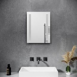 Badspiegel Badezimmerspiegel led Beleuchtung Wandspiegel 45x60cm kaltweiß licht Wandschalter Energiesparende,IP44 - Sonni