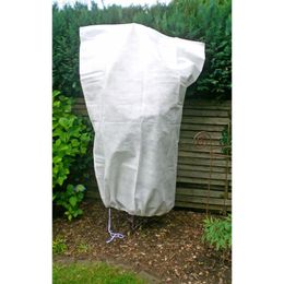 Spetebo - Pflanzen Schutzsack weiß aus Vlies -150 cm - Gartenvlies in Taschenform mit Kordel - Schutzhülle Wintervlies Schutzhaube Abdeckung für