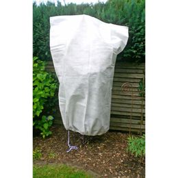 Spetebo - Pflanzen Schutzsack weiß aus Vlies - 180 cm - Gartenvlies in Taschenform mit Kordel - Schutzhülle Wintervlies Schutzhaube Abdeckung für
