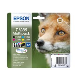 Epson »T1285« Fuchs Multipack Tintenpatronen Schwarz/Cyan/Magenta/Gelb