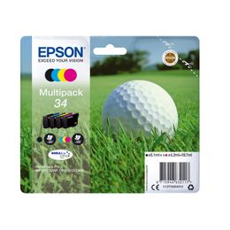 Epson »34« Golfball Multipack Tintenpatronen Schwarz/Cyan/Magenta/Gelb