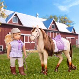 LORI Puppe Marjorie & Pferd Maple