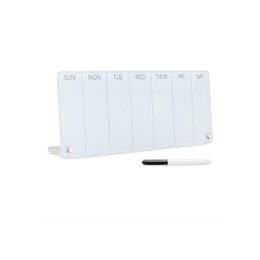 Navaris Memoboard Wochenplaner aus Glas Whiteboard Kalender