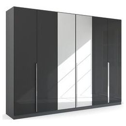 Drehtürenschrank Rauch "Glamour by Quadra Spin" Schränke Gr. B/H/T: 271cm x 210cm x 54cm, 6 St., grau (graumetallic/hochglanz effektgrau)