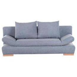 Schlafsofa GUTMANN FACTORY Sofas Gr. B/H/T: 200cm x 75cm x 92cm, Flachgewebe, blau (hellblau)