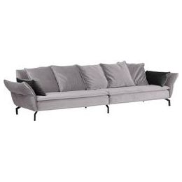 Big-Sofa GUTMANN FACTORY Sofas Gr. B/H/T: 370 cm x 87 cm x 110 cm, Samtoptik, grau