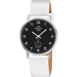 Funkuhr MASTER TIME "Advanced Serie, MTLA-10813-22L" Armbanduhren weiß Damen Quarzuhren