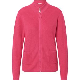 Adagio Strickjacke, Rippstruktur, Reißverschluss, für Damen, pink, 40