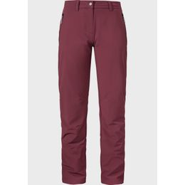 Schöffel Outdoorhose SCHÖFFEL "Pants Engadin1 Warm L" Gr. 40, Normalgrößen, rot (2965, rot) Damen Hosen Sporthosen