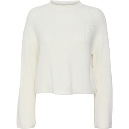 Véro Moda VERO MODA® Strickpullover, Cropped-Look, überschnittene Schultern, für Damen, weiß, S