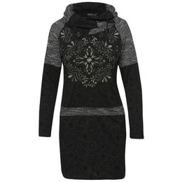 KOROSHI Kleid Damen Gr&ouml;&szlig;e 36 silbergrau / schwarz Winterkleid