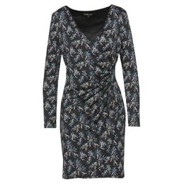 KOROSHI Kleid Damen Gr&ouml;&szlig;e 40 blau / schwarz / wei&szlig; Winterkleid
