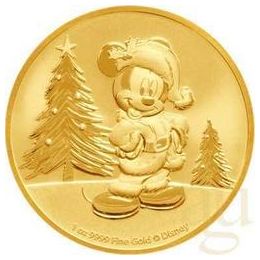 1 Unze Goldmünze Niue Mickey Mouse - Christmas 2019