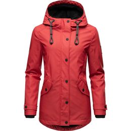 Navahoo Regenjacke 'Lindraa' Damen Gr&ouml;&szlig;e M cranberry / schwarz Winterjacke