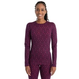 Icebreaker Merino 200 Oasis Thermo-Langarmshirt First Snow - Frau - Nightshade/tempo - Größe XS