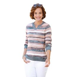 Strickpullover Casual Looks "Pullover" Gr. 38, blau (taubenblau, puder, meliert) Damen Pullover