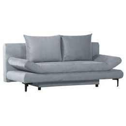 Schlafsofa GUTMANN FACTORY Sofas Gr. B/H/T: 191cm x 76cm x 86cm, Flachgewebe, blau (hellblau)