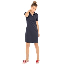 Shirtkleid Heine "Polokleid" Gr. 44, Normalgrößen, blau (marine) Damen Kleider Freizeitkleider