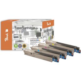 Peach O4345/46 4 Toner (bk, c/m/y) ersetzt OKI 43459329-9332 f&uuml;r z.B. OKI C 3300, OKI C 3300 N, OKI C 3400, OKI C 3400 N, OKI C 3450 (wiederaufbereitet)